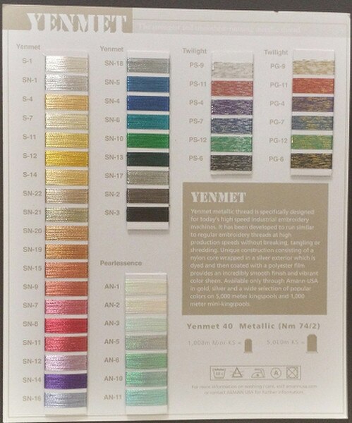 Yenmet Color Card
